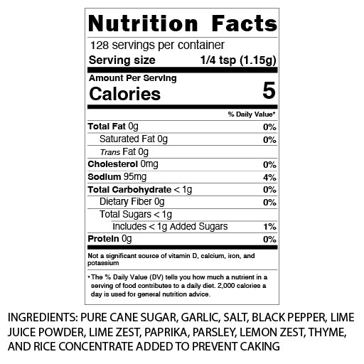 Key Lime Seasoning Blend | Kitchen Fusions